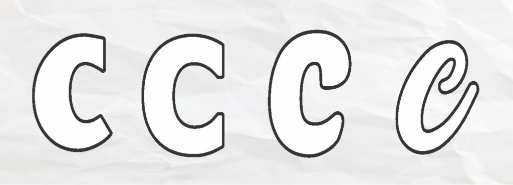 Letras C para imprimir - Letras para imprimir