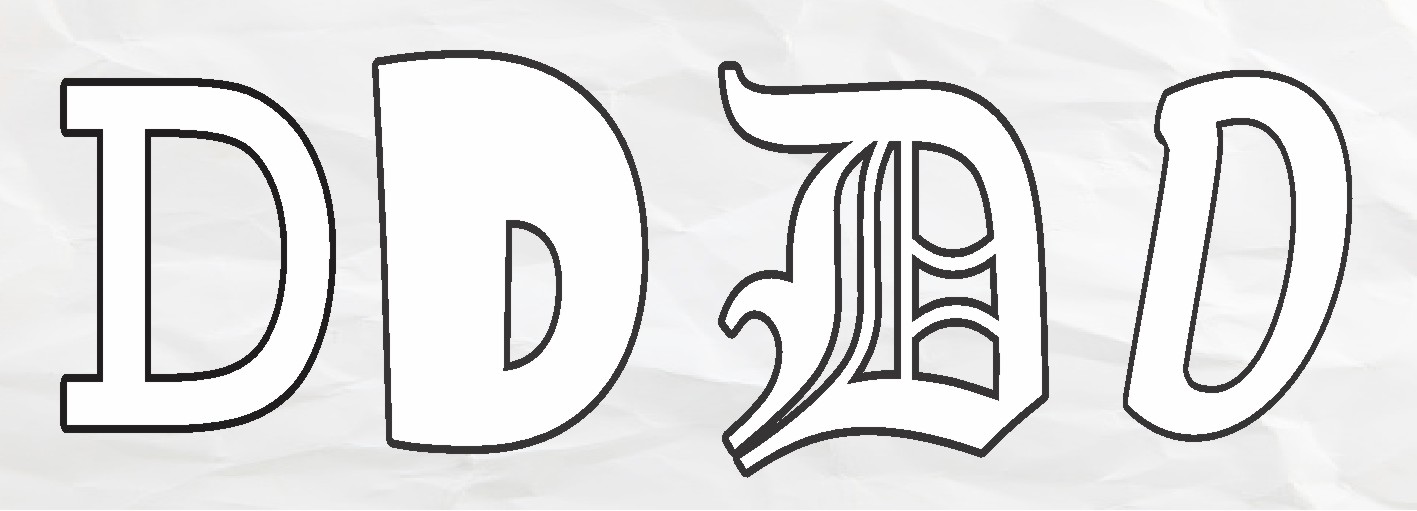 Letras D para imprimir - Letras para imprimir