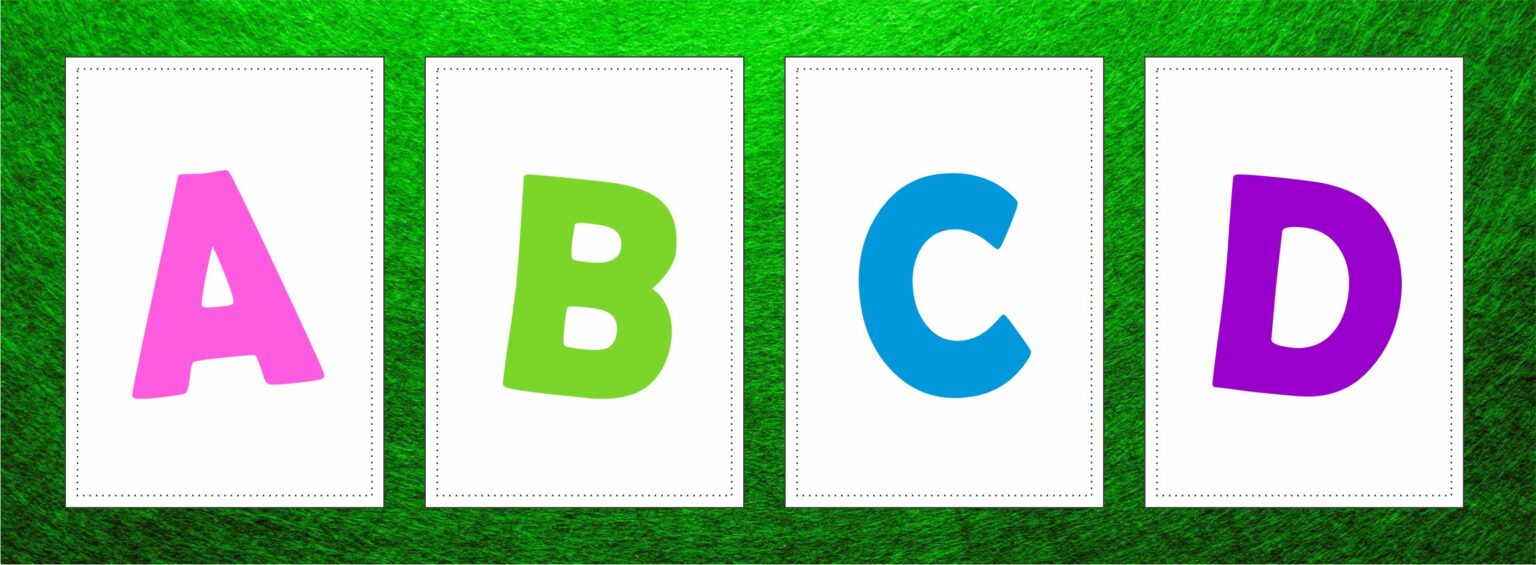 Letras a colores - Letras para imprimir