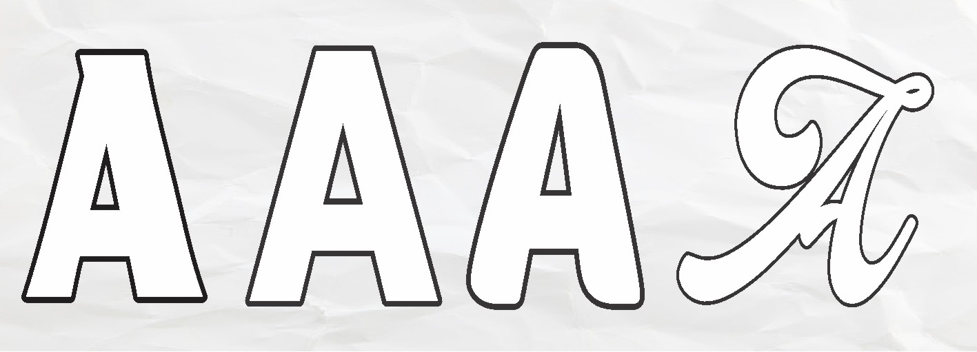 Letras A para imprimir - Letras para imprimir