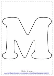 Letras M para imprimir - Letras para imprimir