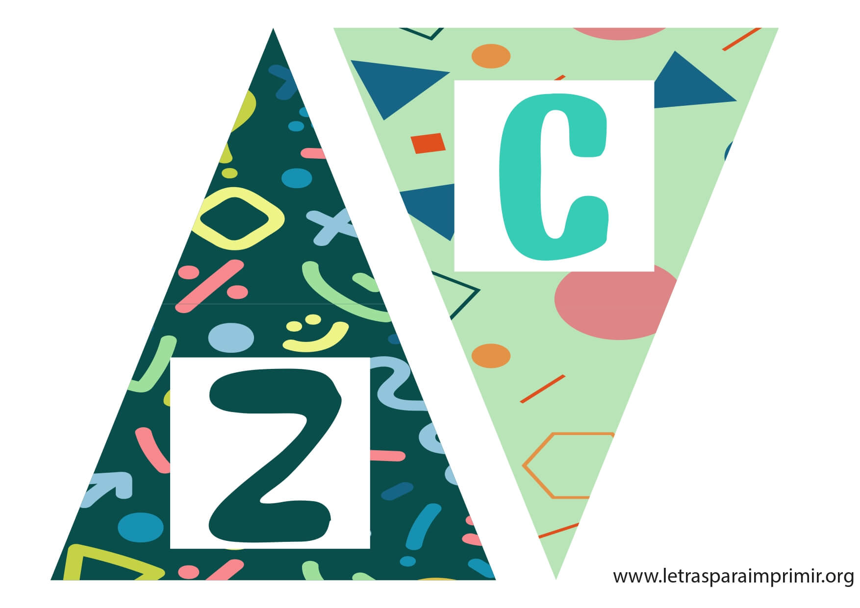 Banderines de Cumpleaños - Letras para imprimir
