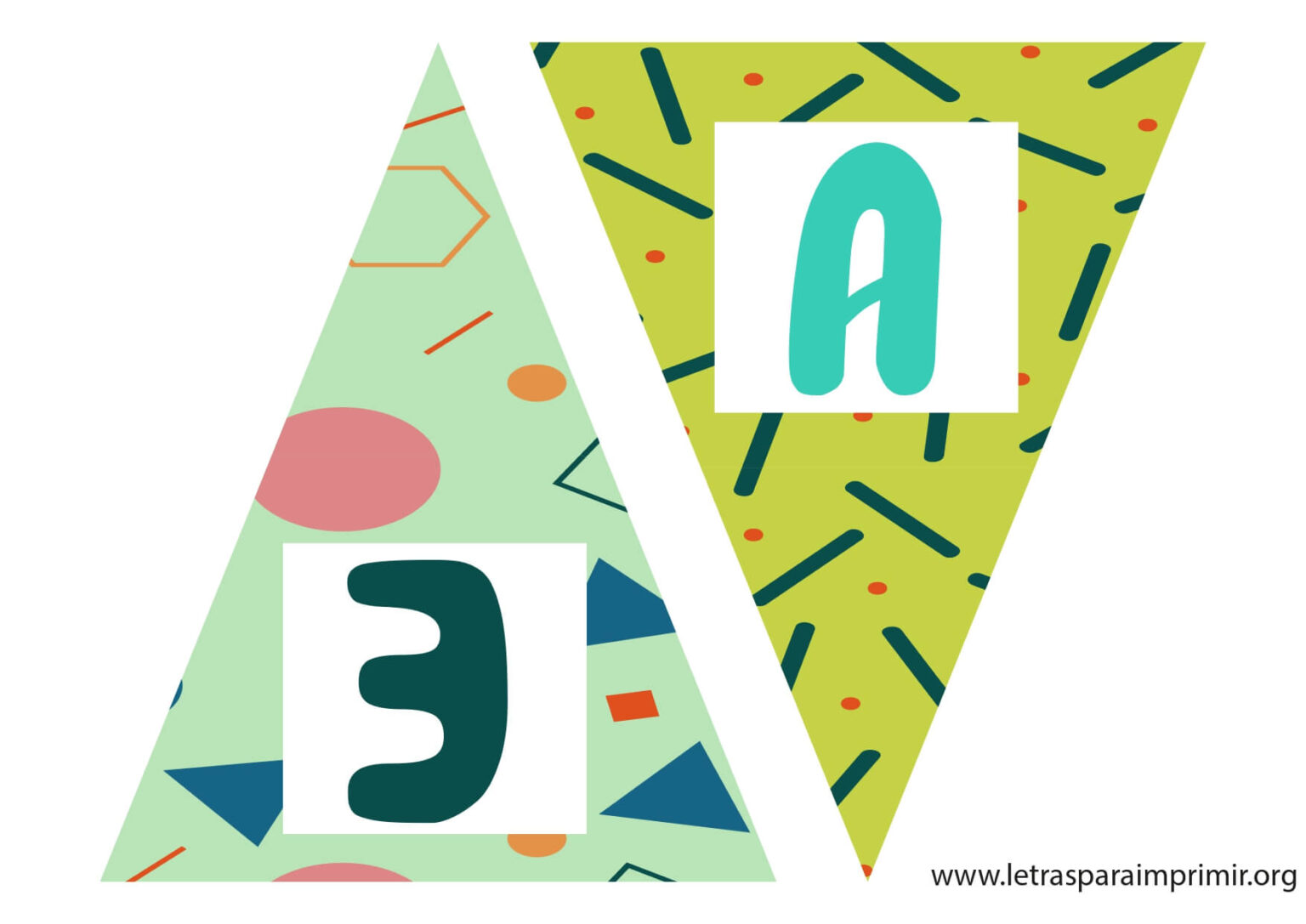 Banderines de Cumpleaños - Letras para imprimir