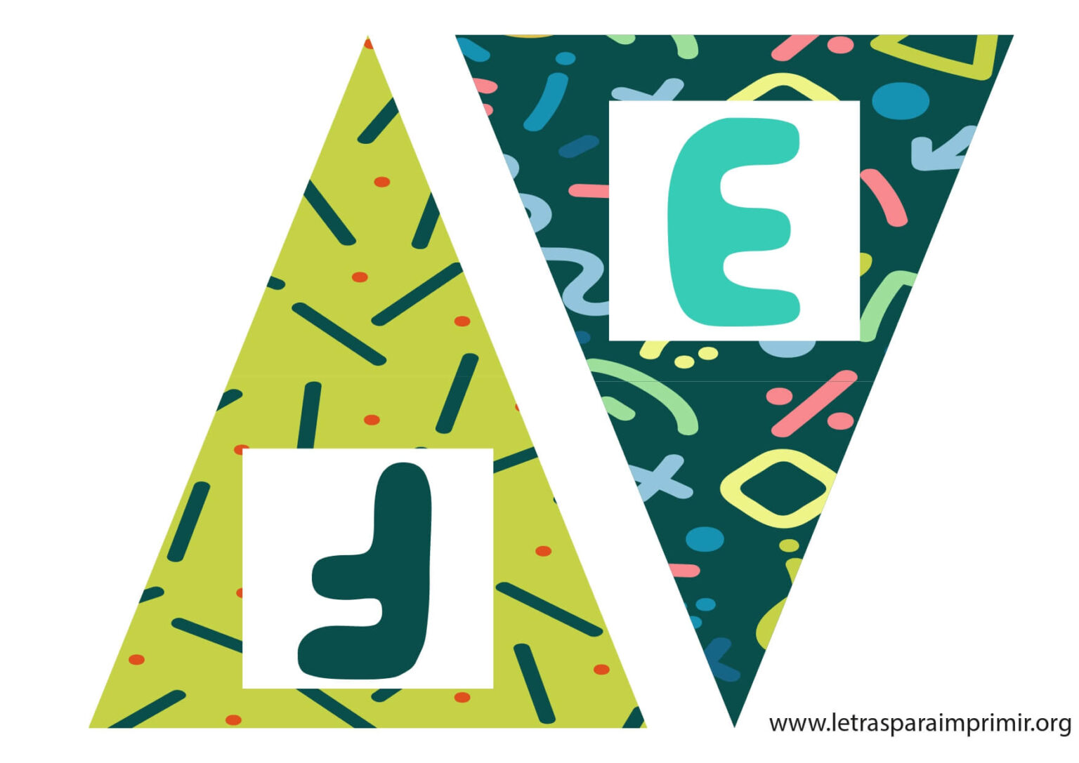 Banderines de Cumpleaños - Letras para imprimir