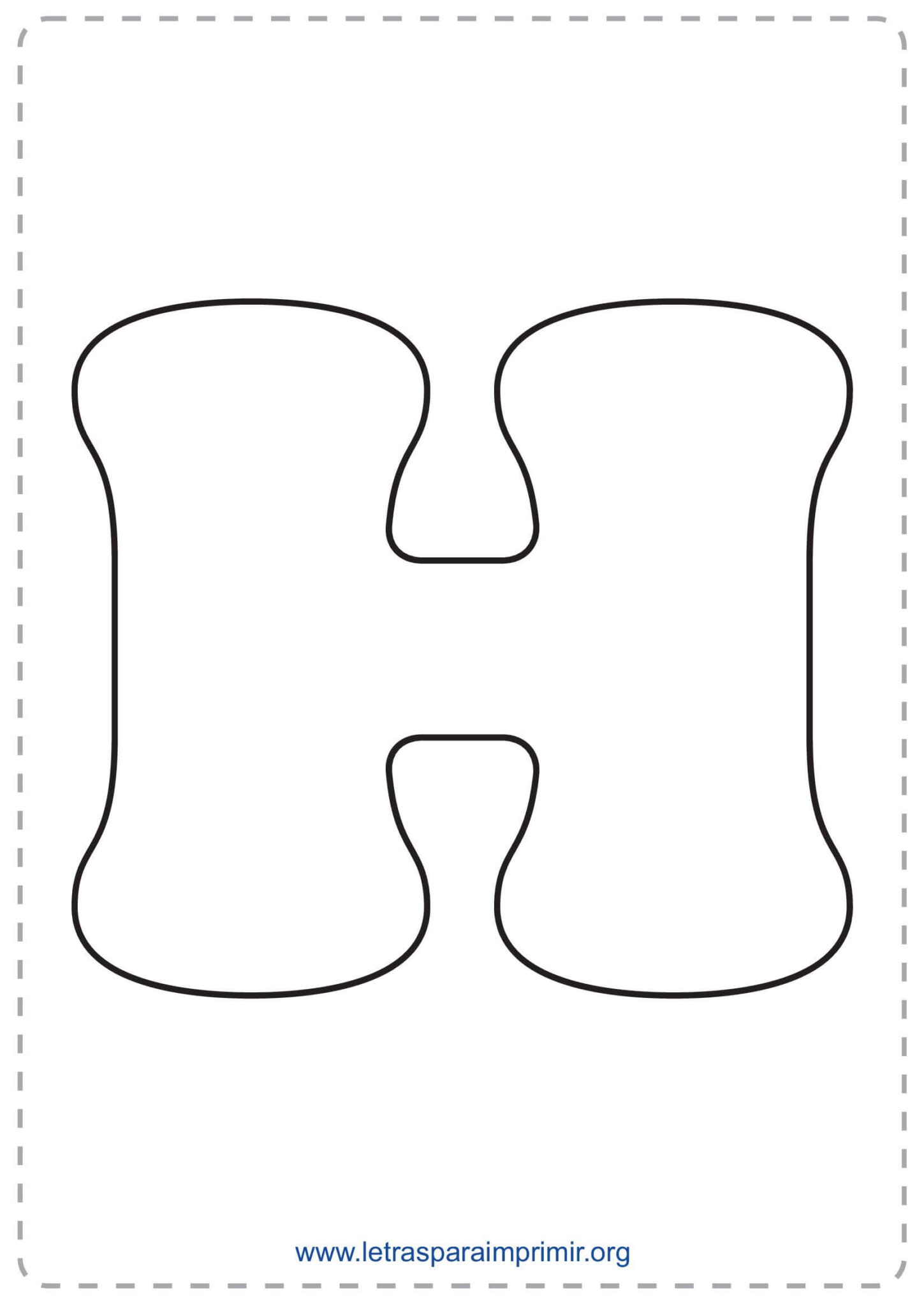 Letras H para imprimir - Letras para imprimir