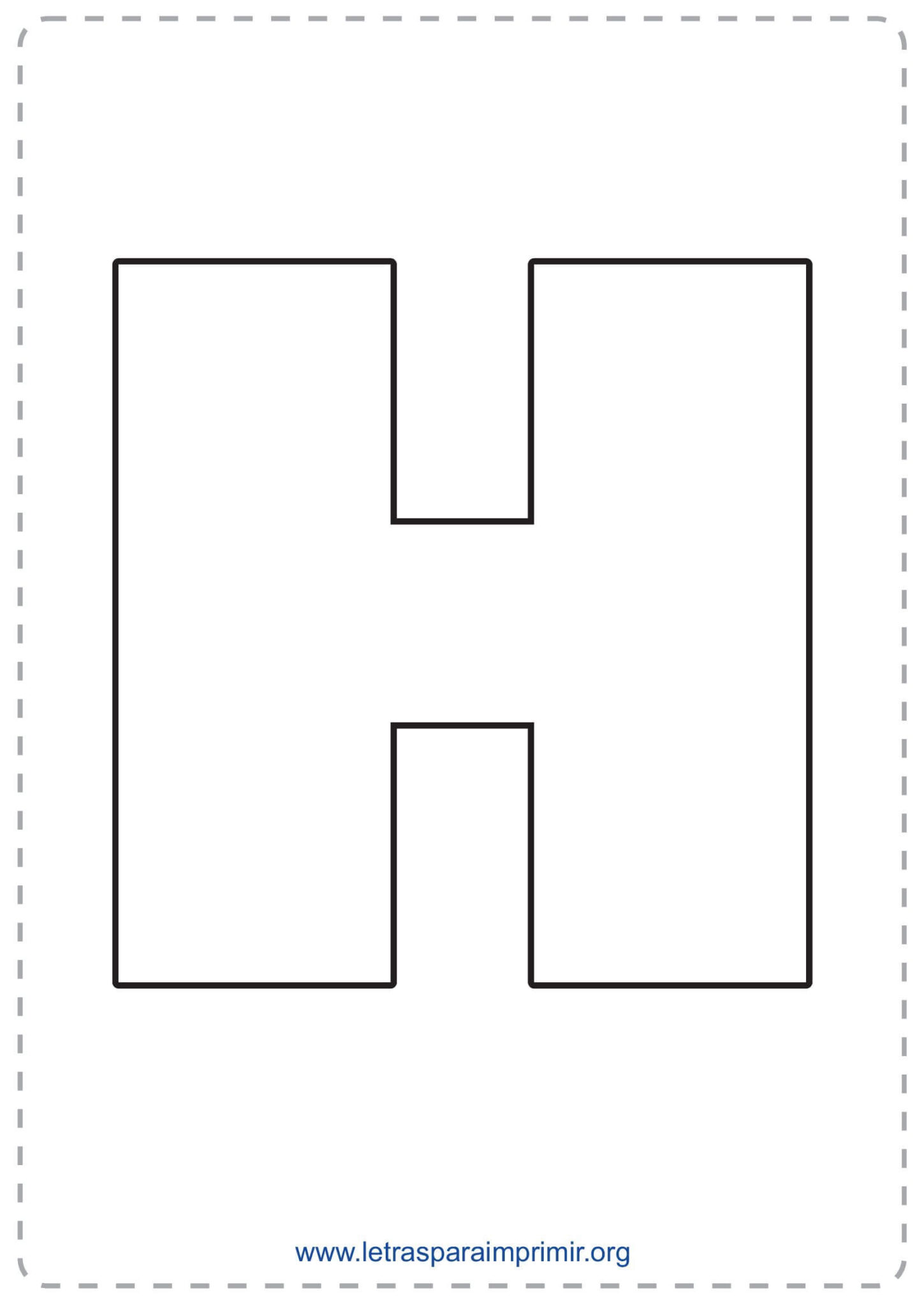 Letras H para imprimir - Letras para imprimir