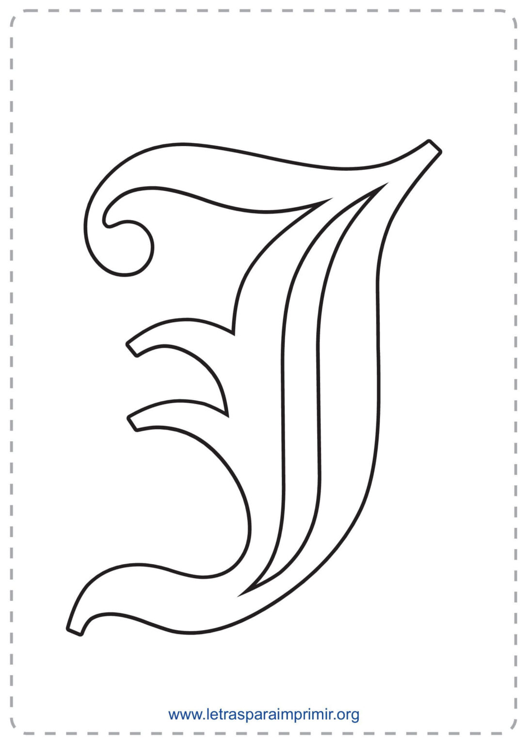 Letras J para imprimir - Letras para imprimir