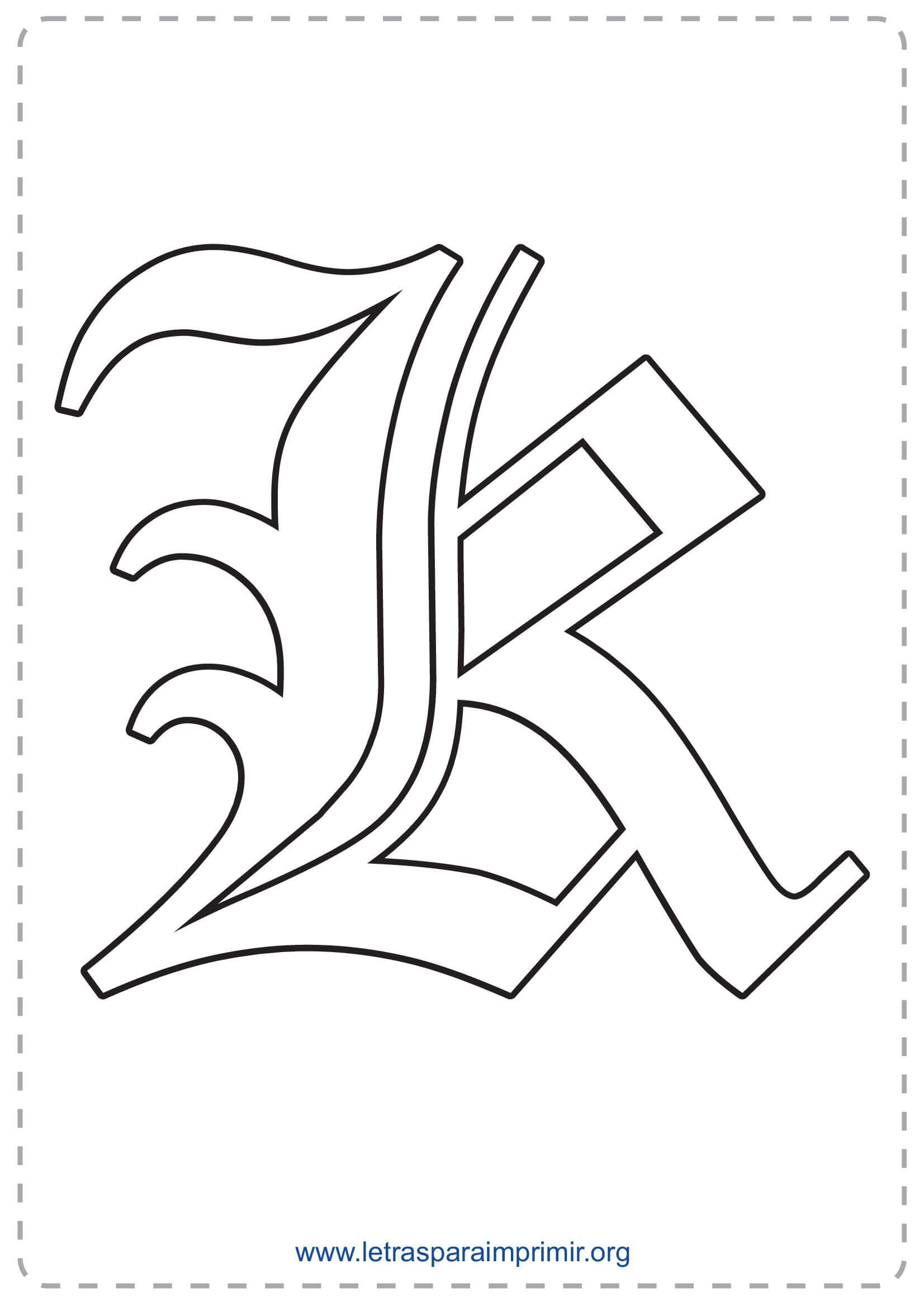 Letras K para imprimir - Letras para imprimir