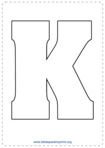 Letras K para imprimir - Letras para imprimir