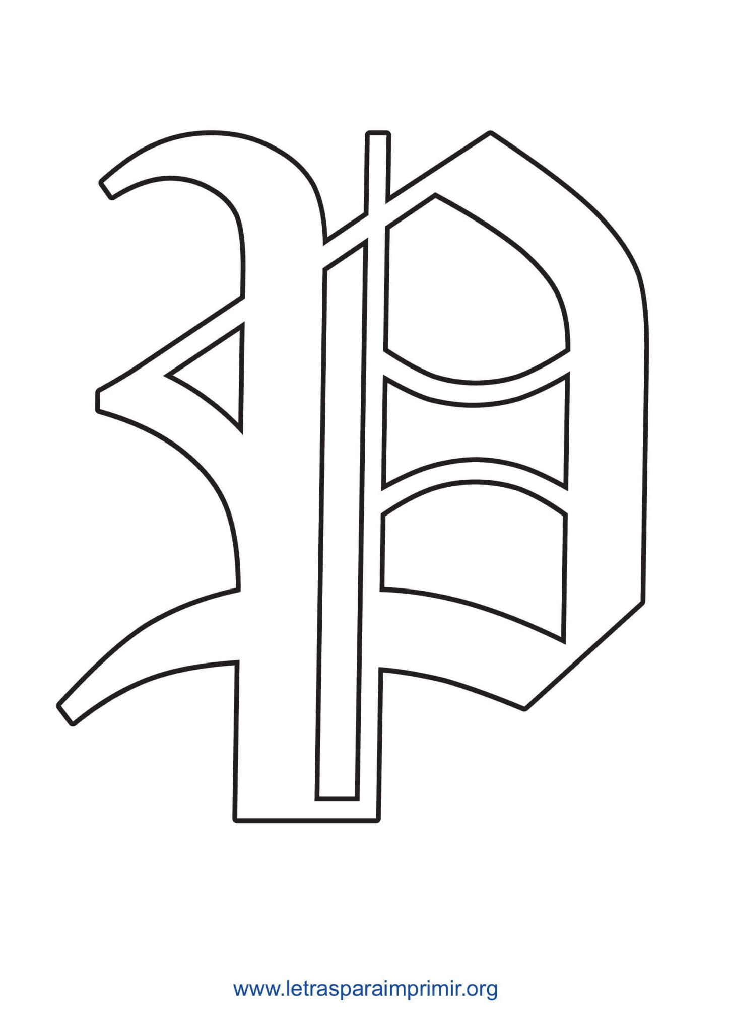 Letras P para imprimir - Letras para imprimir