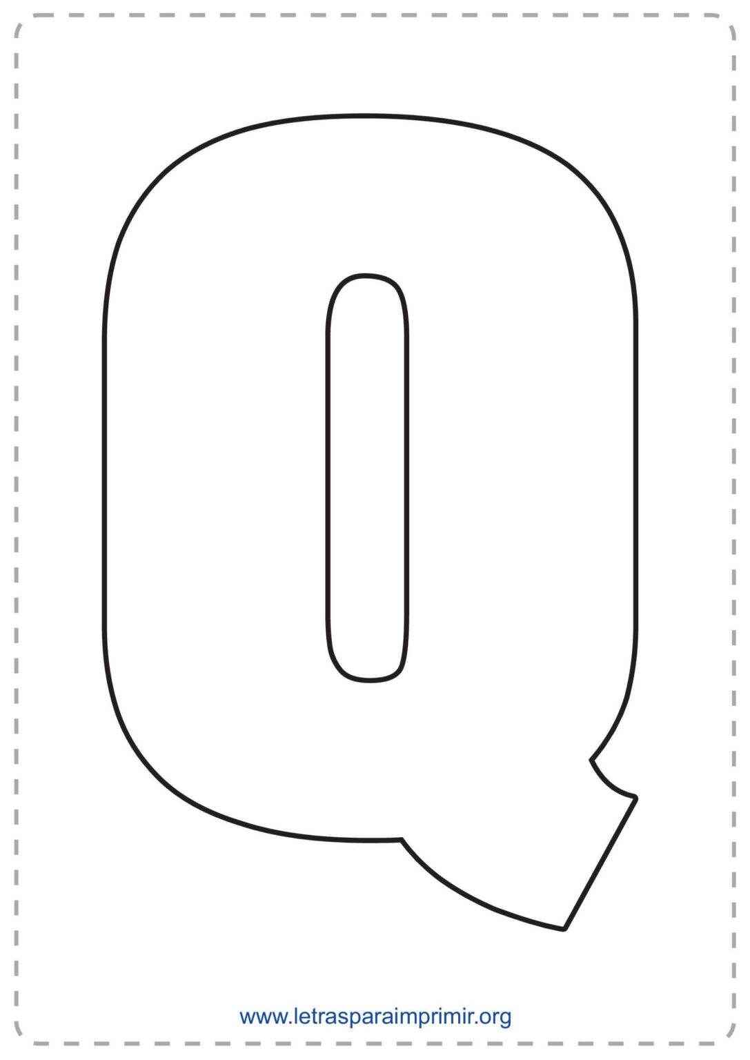 Letras Q para imprimir - Letras para imprimir