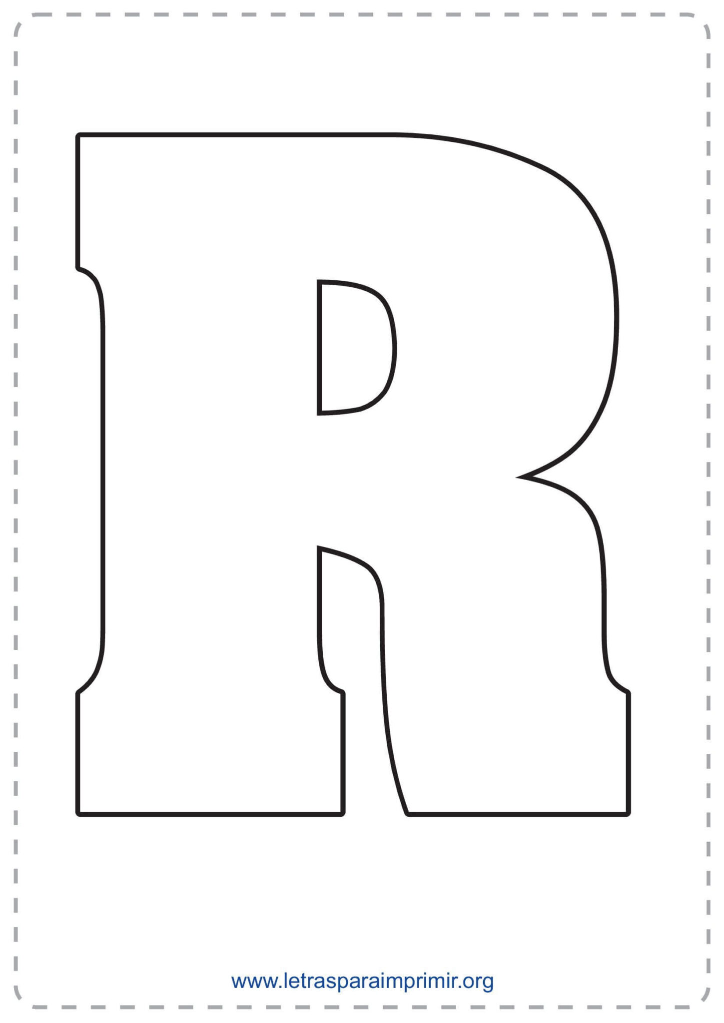 Molde Letra R Para Imprimir - RETOEDU