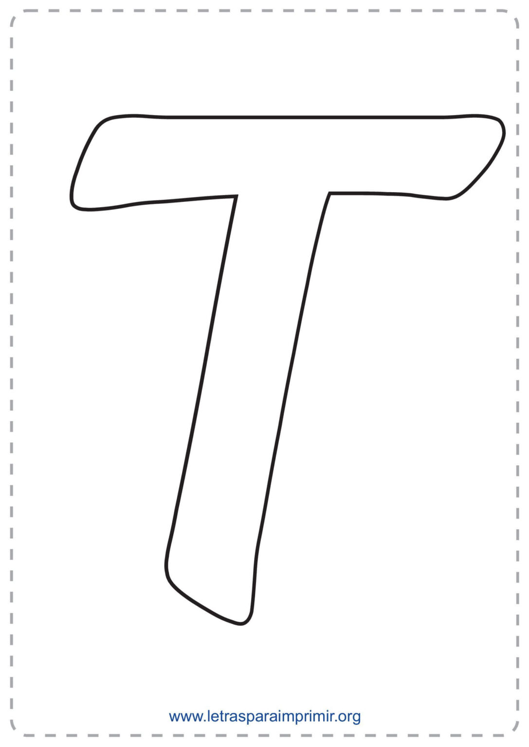 Letras T para imprimir - Letras para imprimir