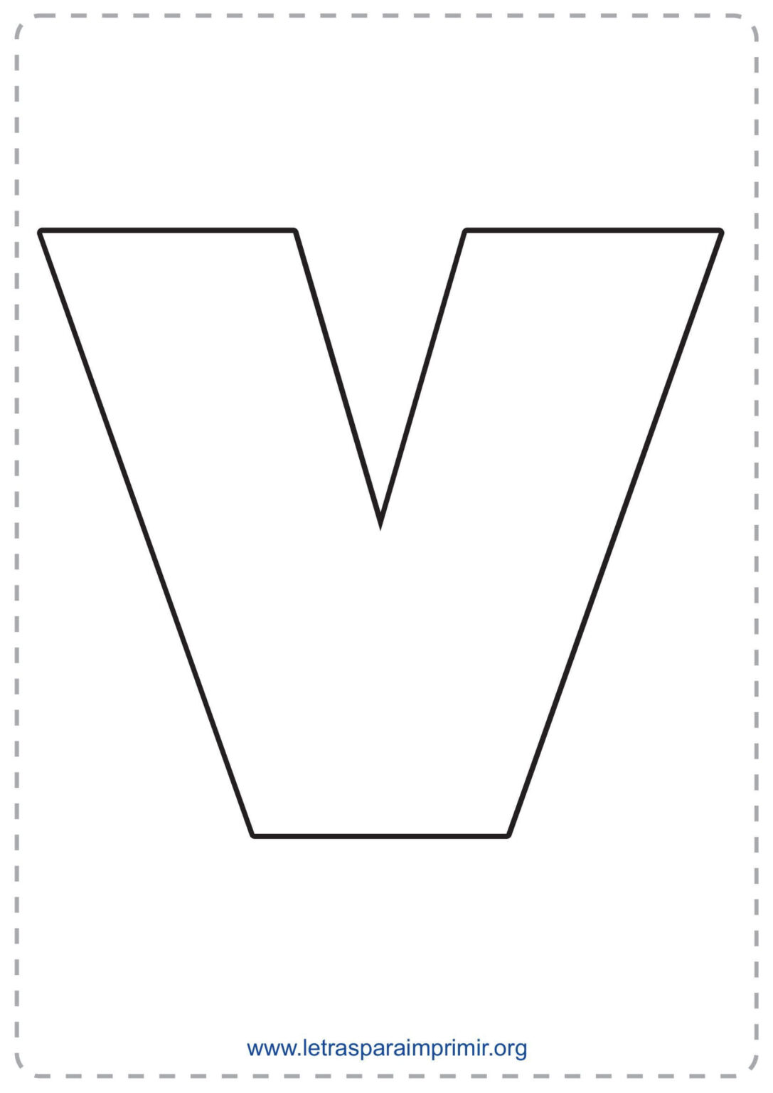 Letras V para imprimir - Letras para imprimir
