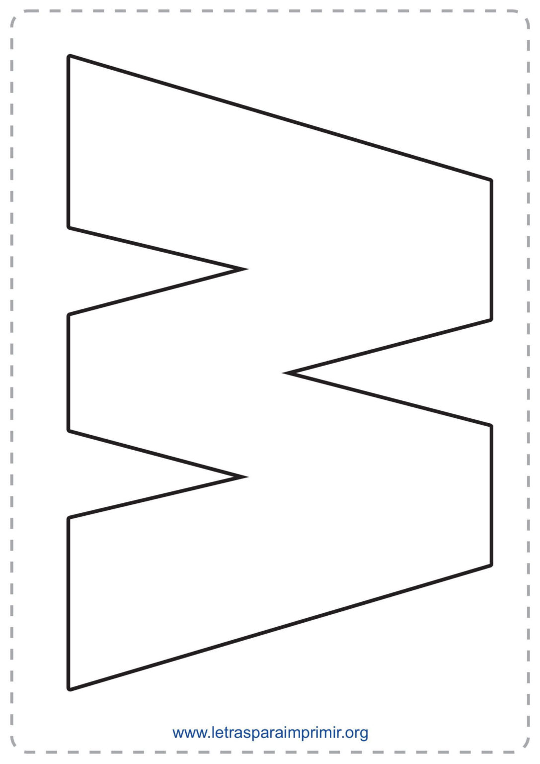 Letras W para imprimir - Letras para imprimir
