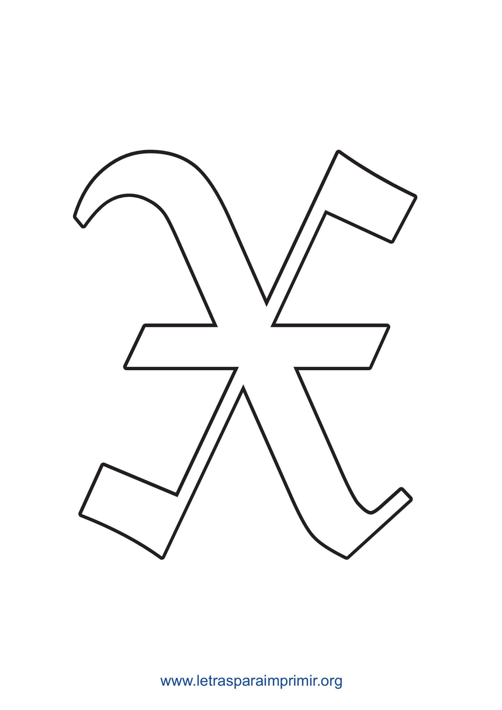 Letras X para imprimir - Letras para imprimir