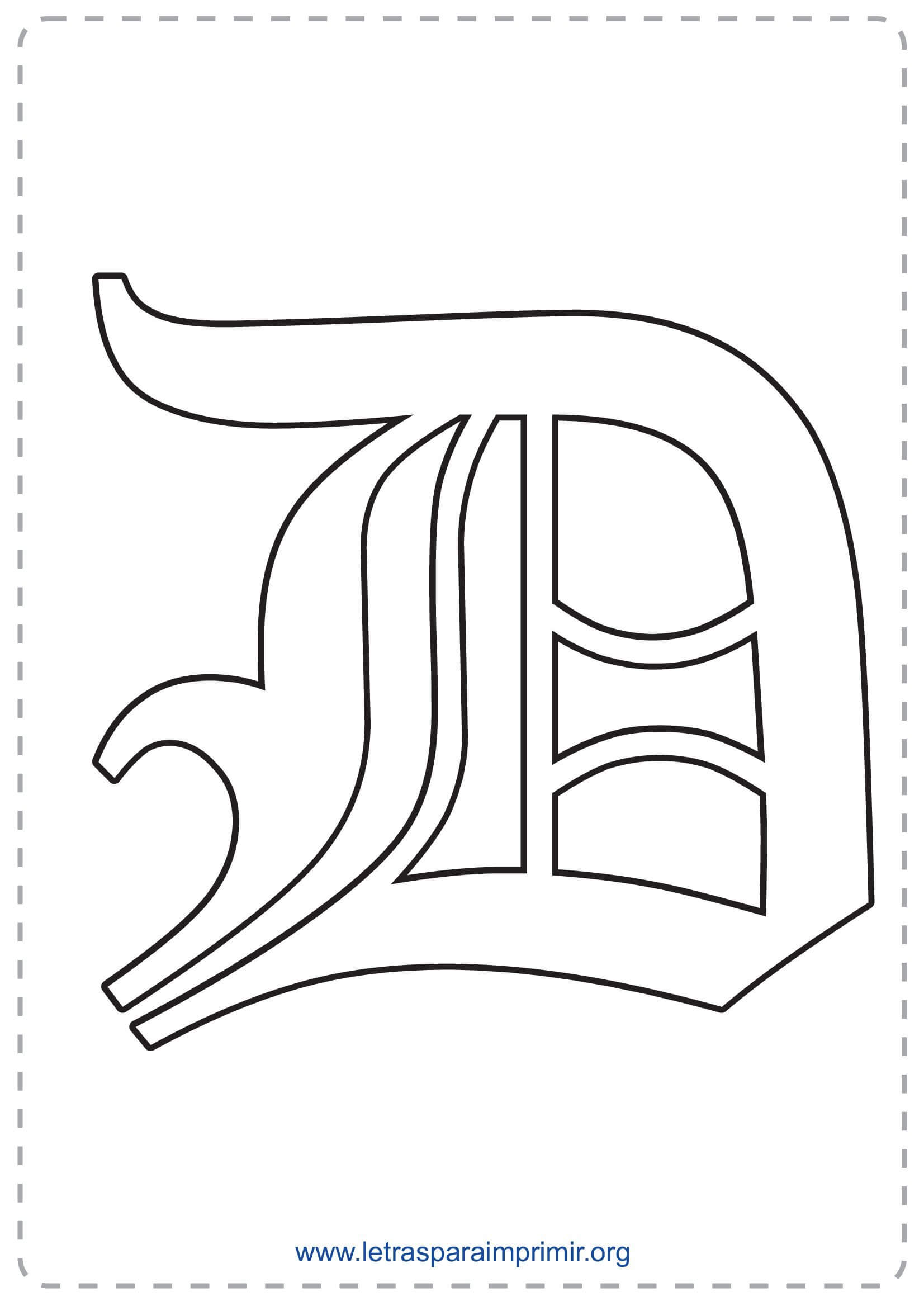 Letras D para imprimir - Letras para imprimir