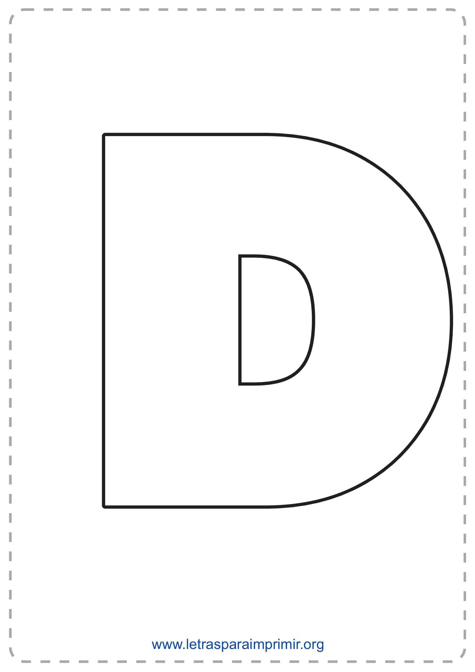 Letras D para imprimir - Letras para imprimir