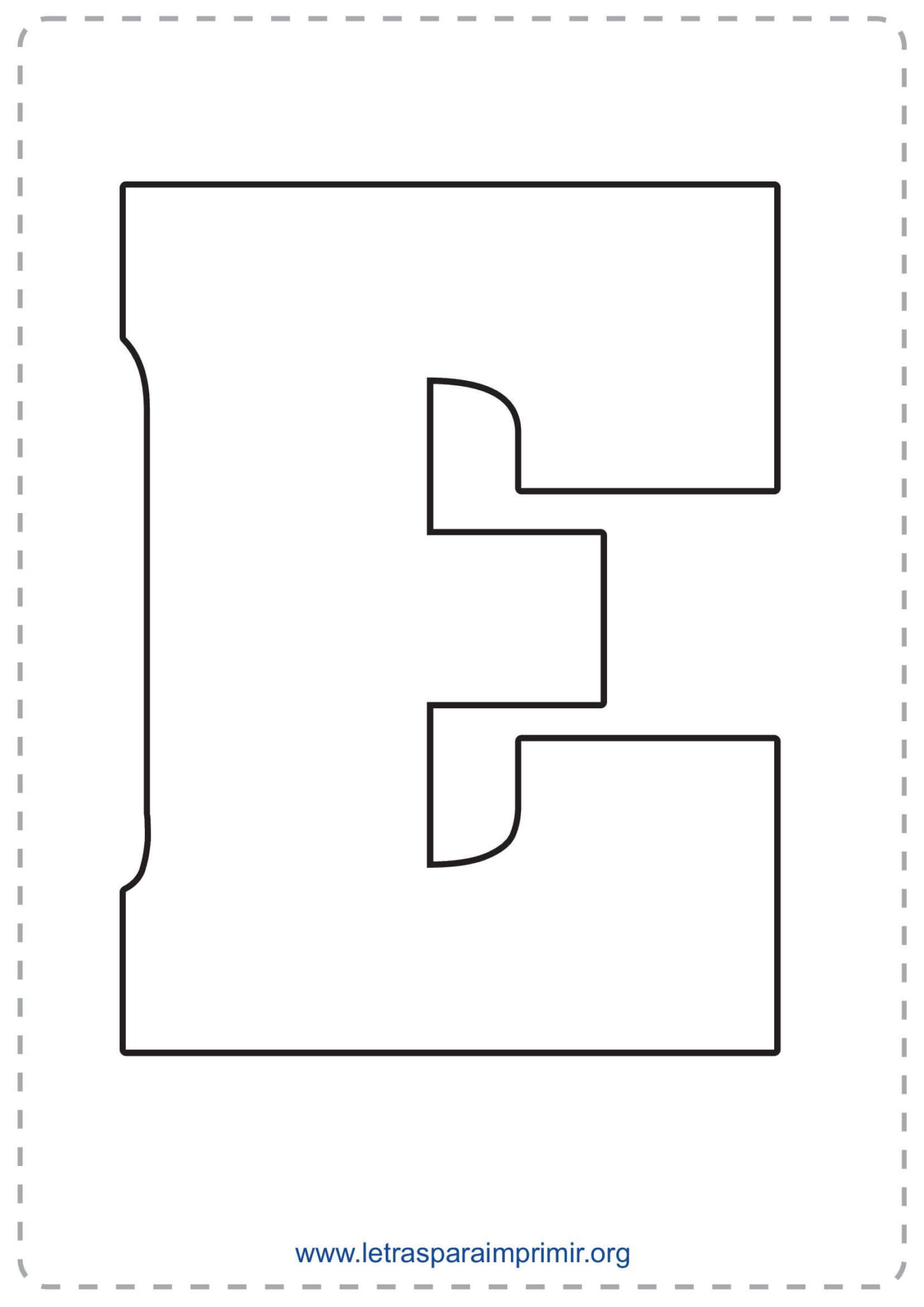 Letras E para imprimir - Letras para imprimir