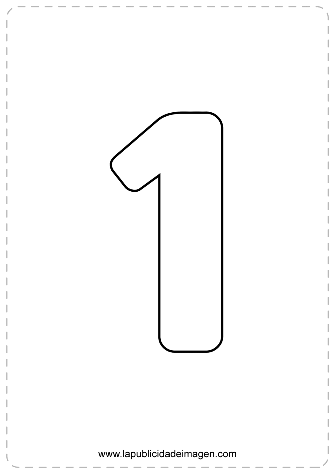 Número 1 para imprimir - Letras para imprimir
