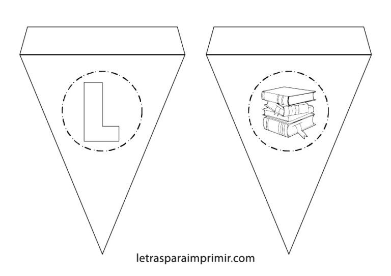 Banderines de Feliz día del Maestro - Letras para imprimir