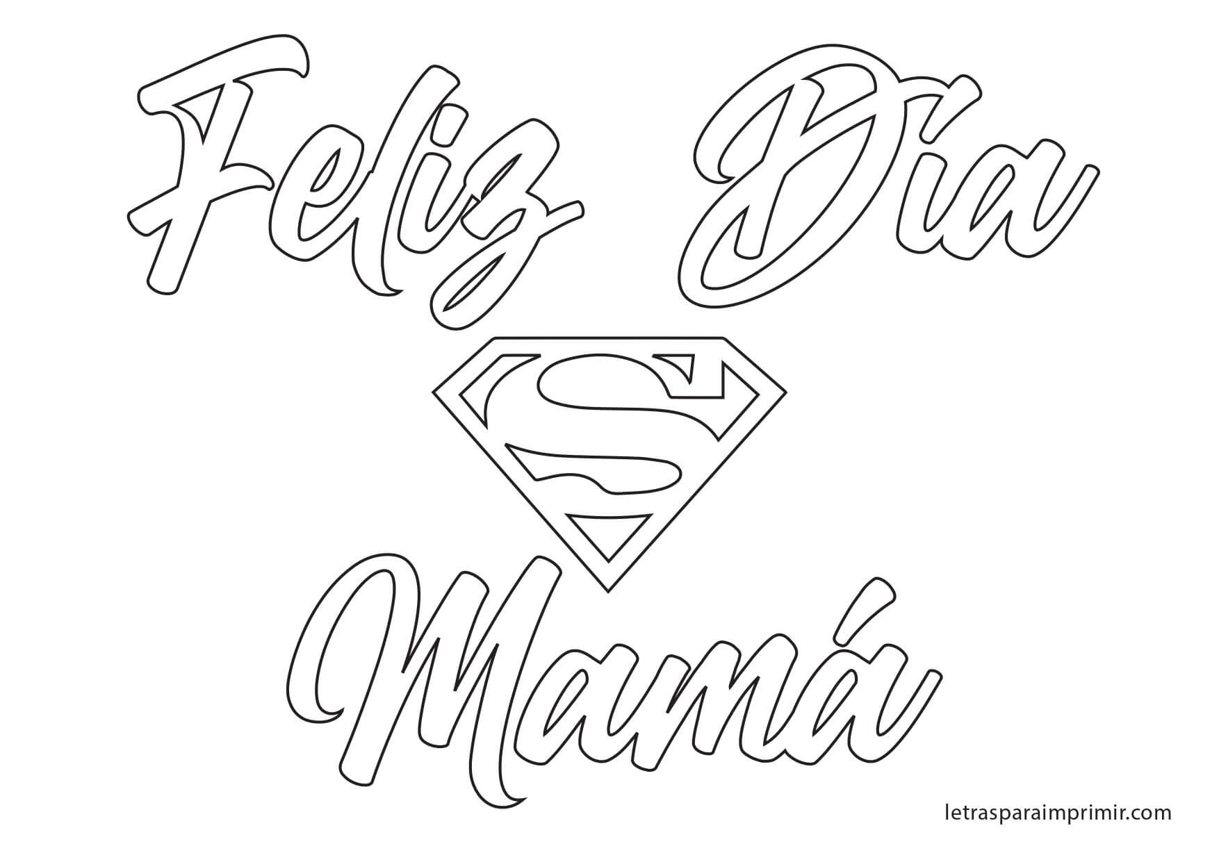 Moldes del día de la madre - Letras para imprimir