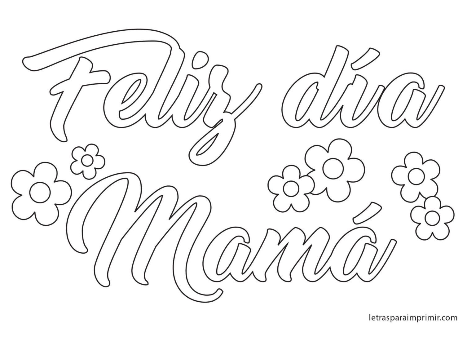 Moldes del día de la madre - Letras para imprimir