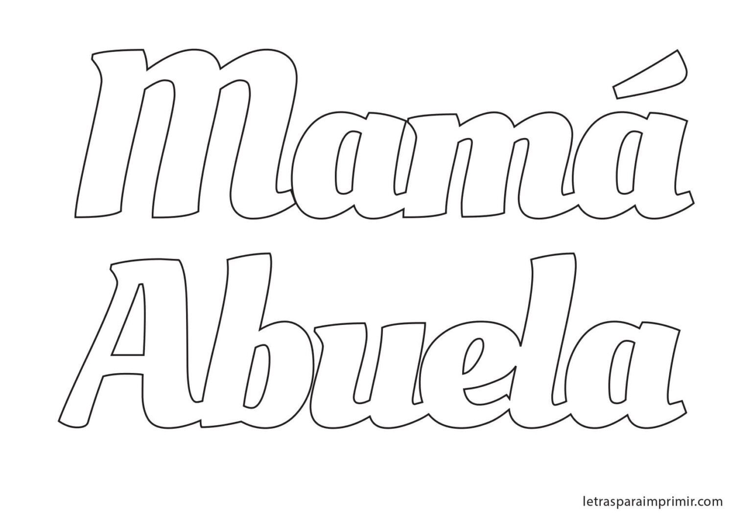 Moldes del día de la madre - Letras para imprimir