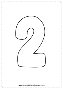 Número 2 para imprimir - Letras para imprimir