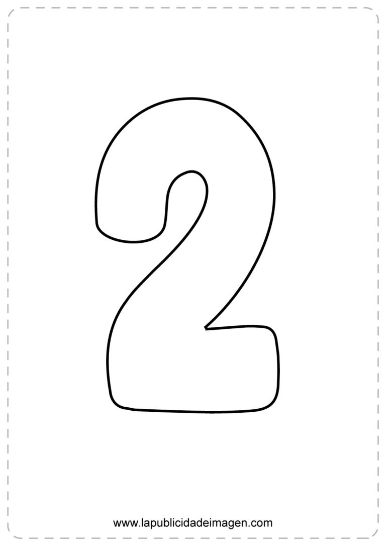 Número 2 para imprimir - Letras para imprimir