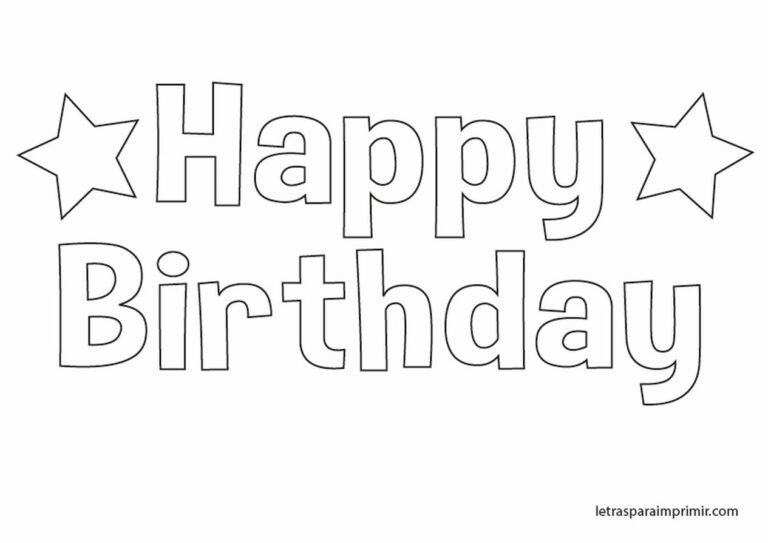 LETRA DE HAPPY BIRTHDAY - Letras para imprimir