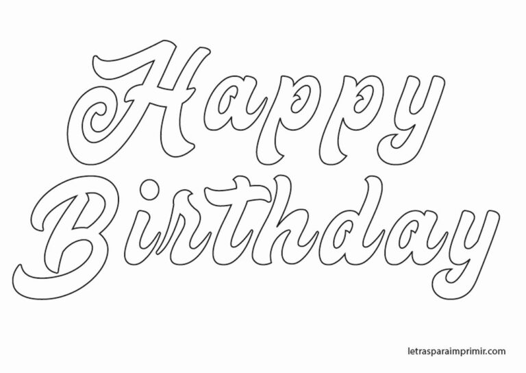 LETRA DE HAPPY BIRTHDAY - Letras para imprimir