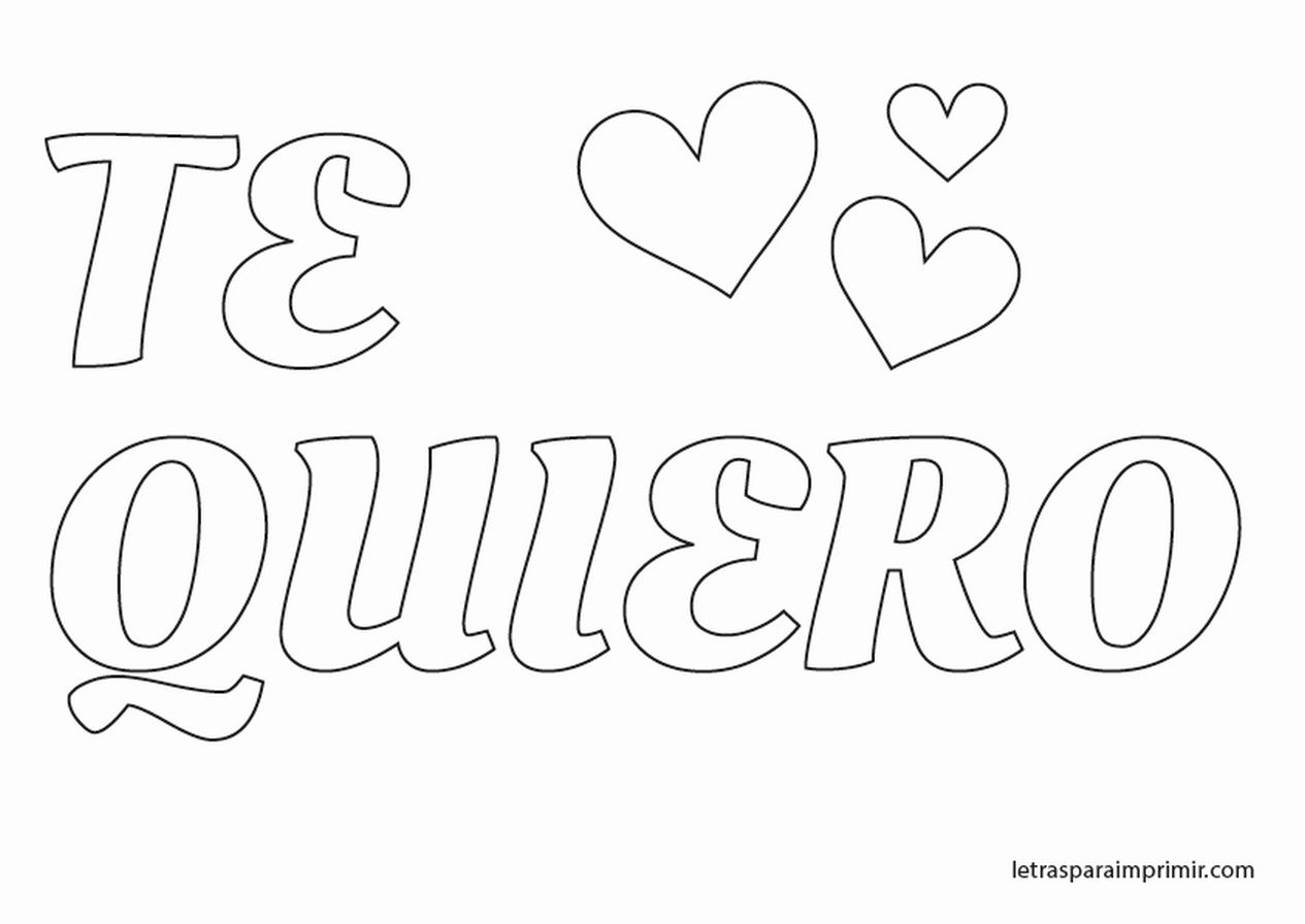 LETRAS DE AMOR - Letras para imprimir