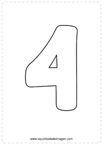 Numero 4 Para Imprimir Letras Para Imprimir