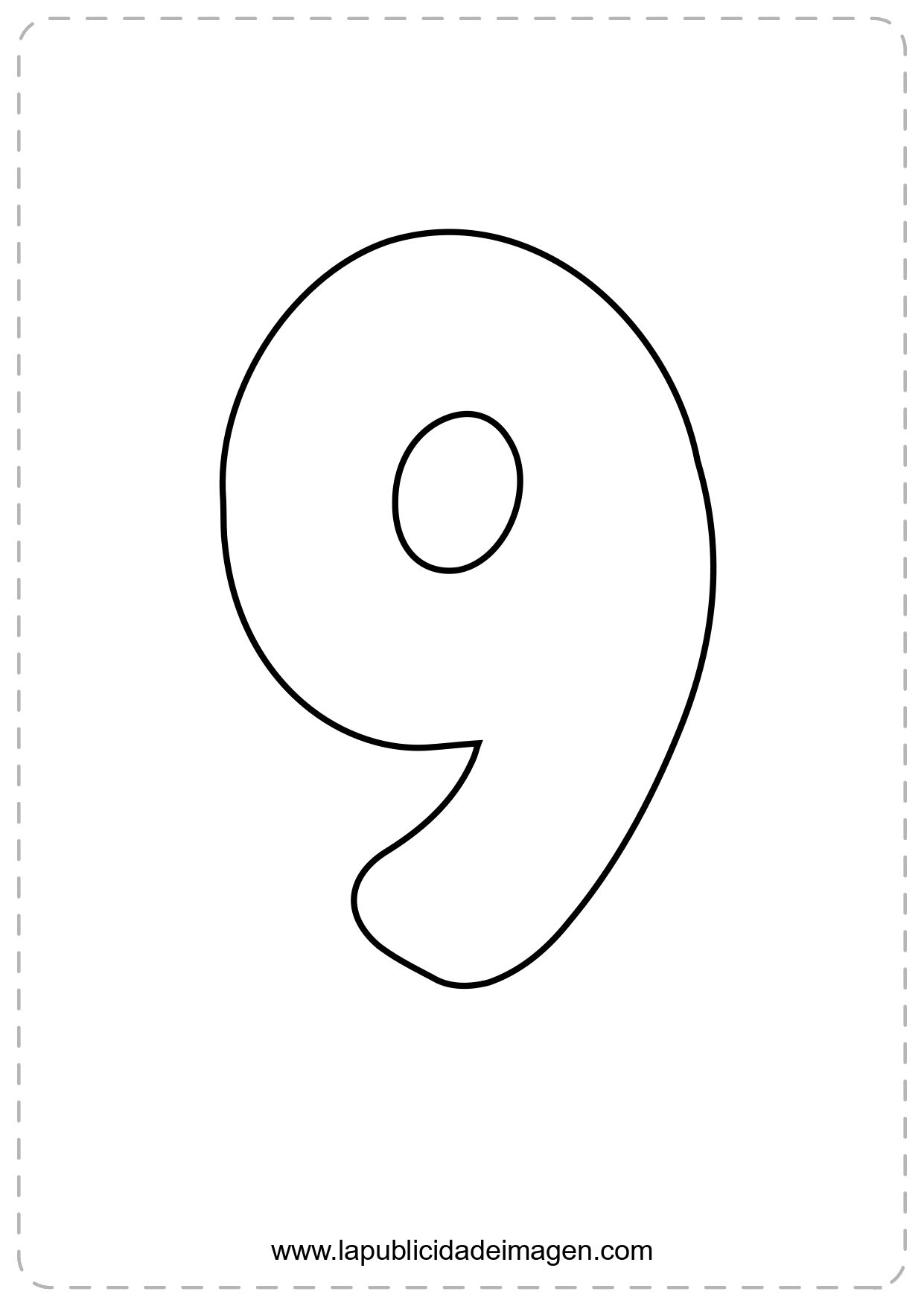 Numero 9 para imprimir - Letras para imprimir