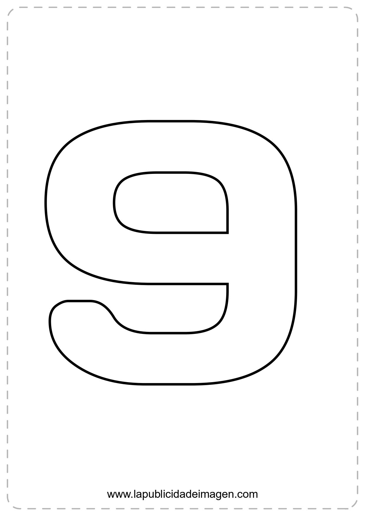 Numero 9 para imprimir - Letras para imprimir