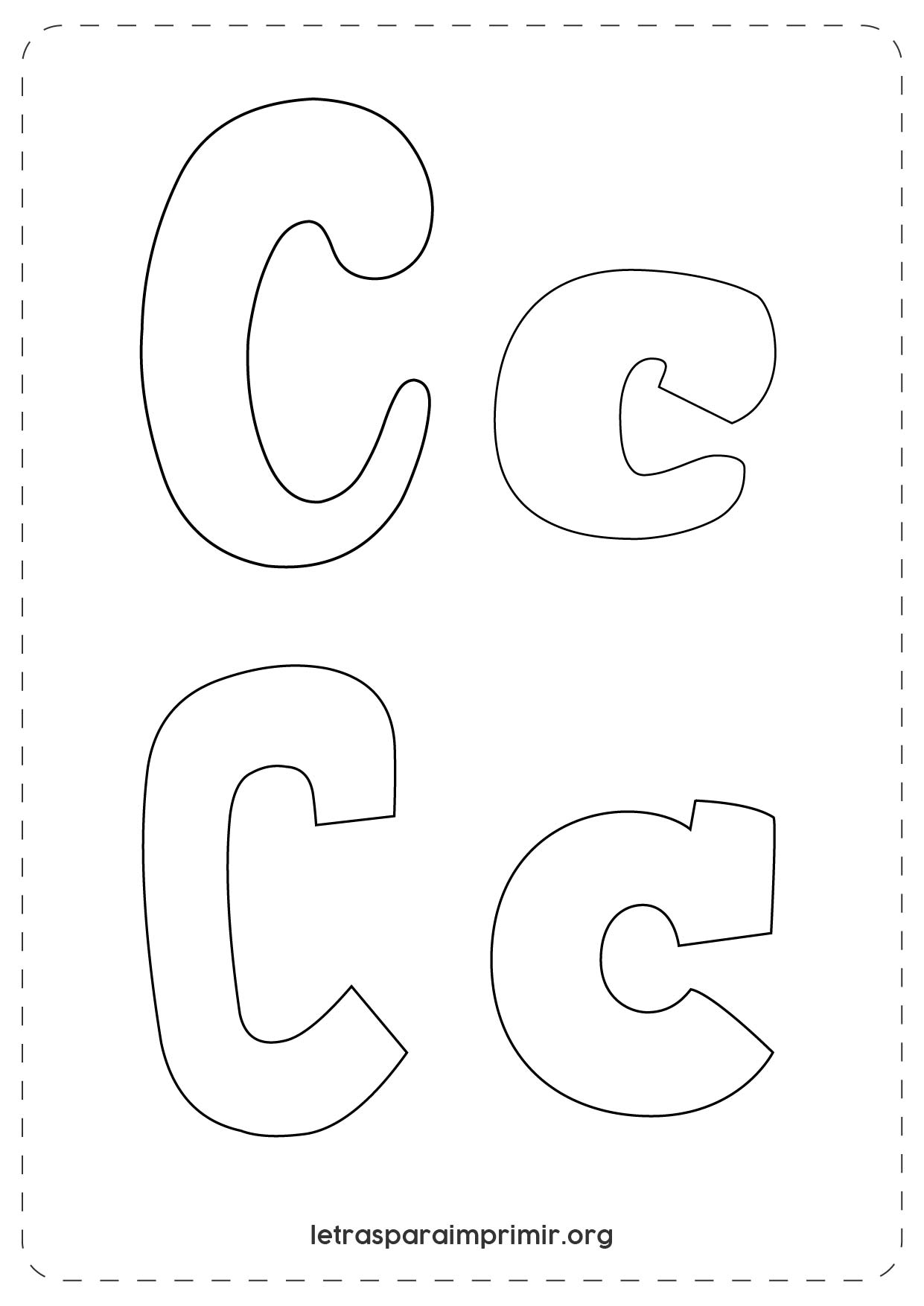 Letra c para colorear - Letras para imprimir