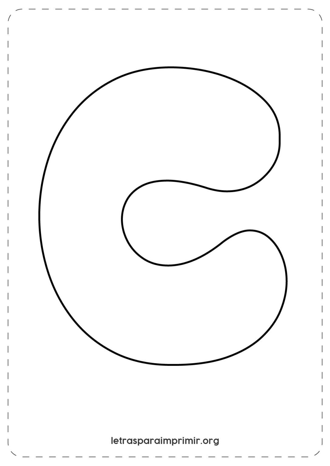 Letra c para colorear - Letras para imprimir