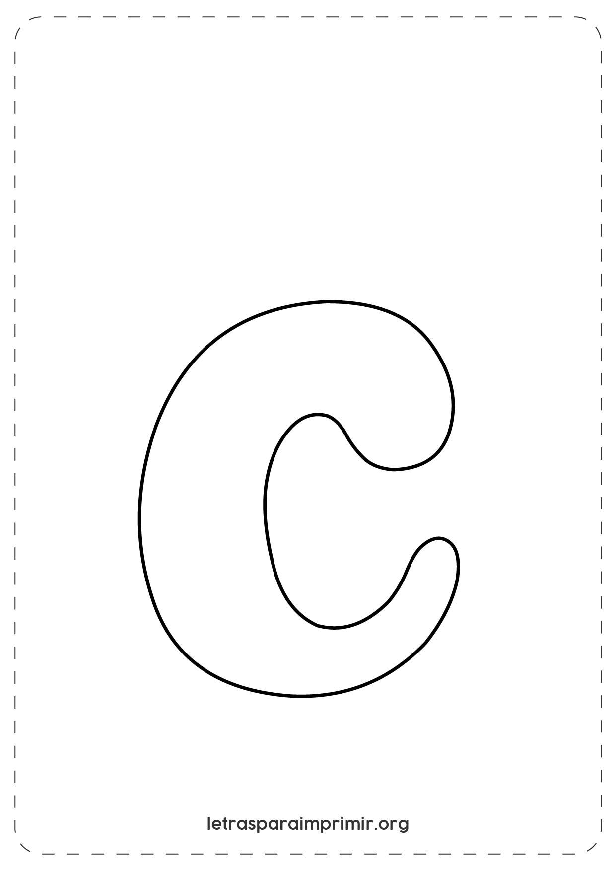 Letra c para colorear - Letras para imprimir