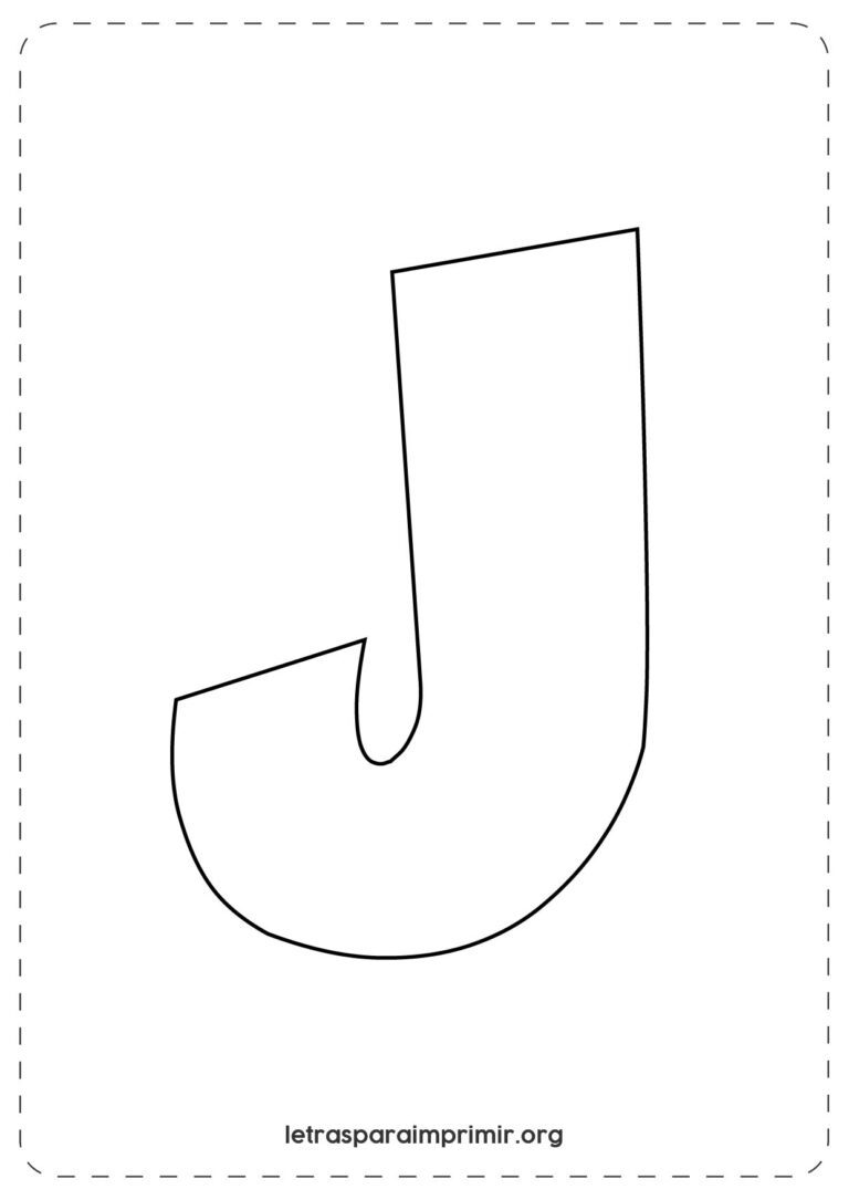Letra j para colorear - Letras para imprimir
