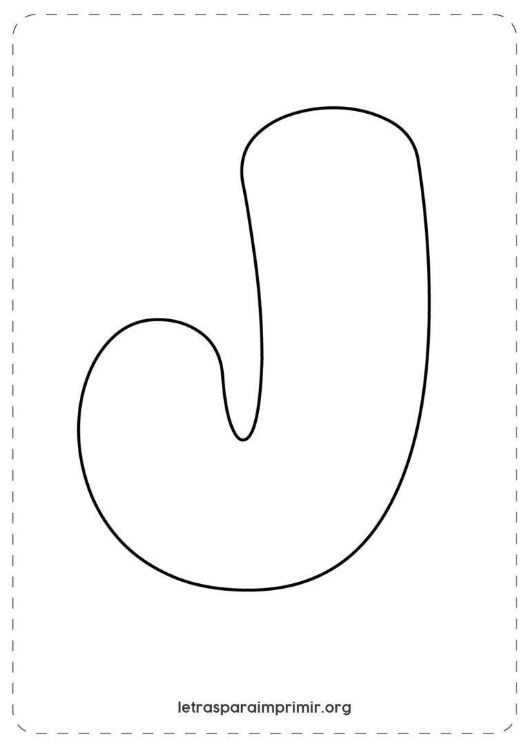 Letra j para colorear - Letras para imprimir