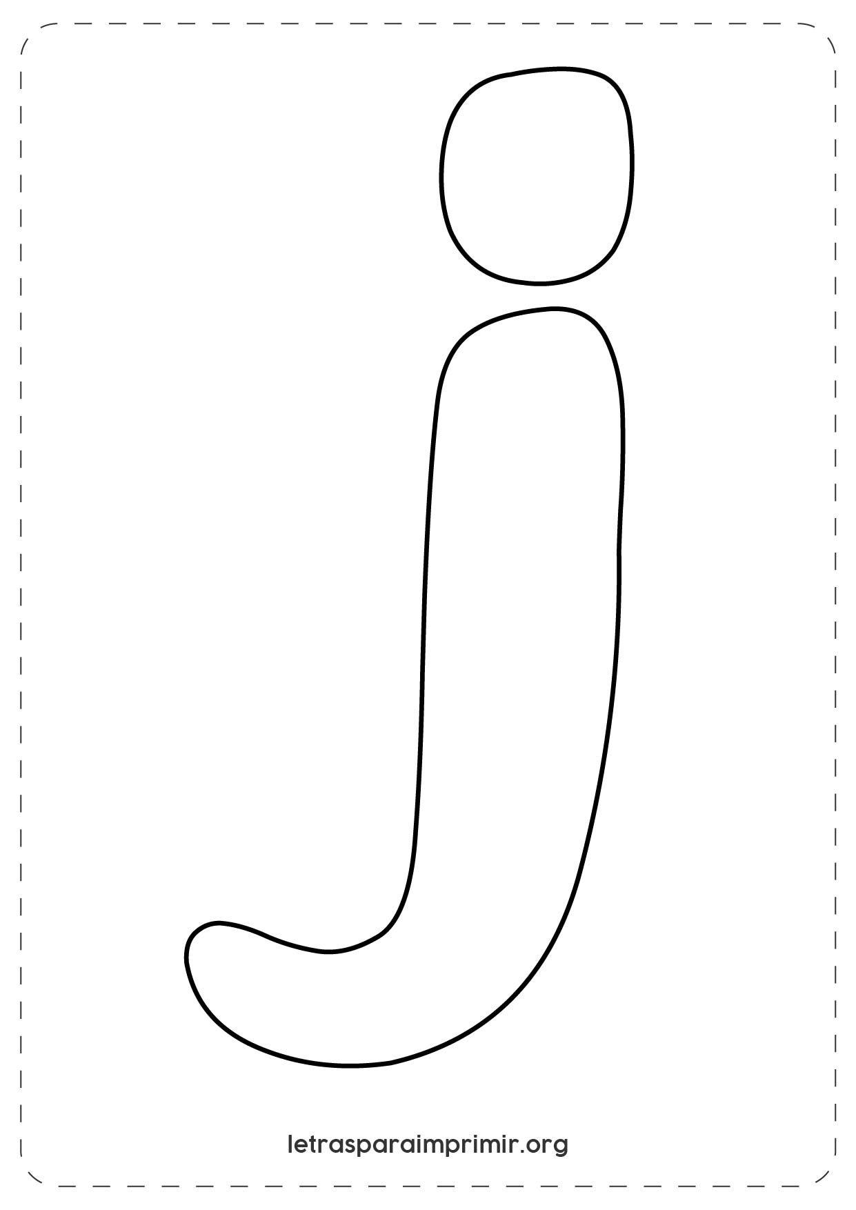 Letra j para colorear - Letras para imprimir