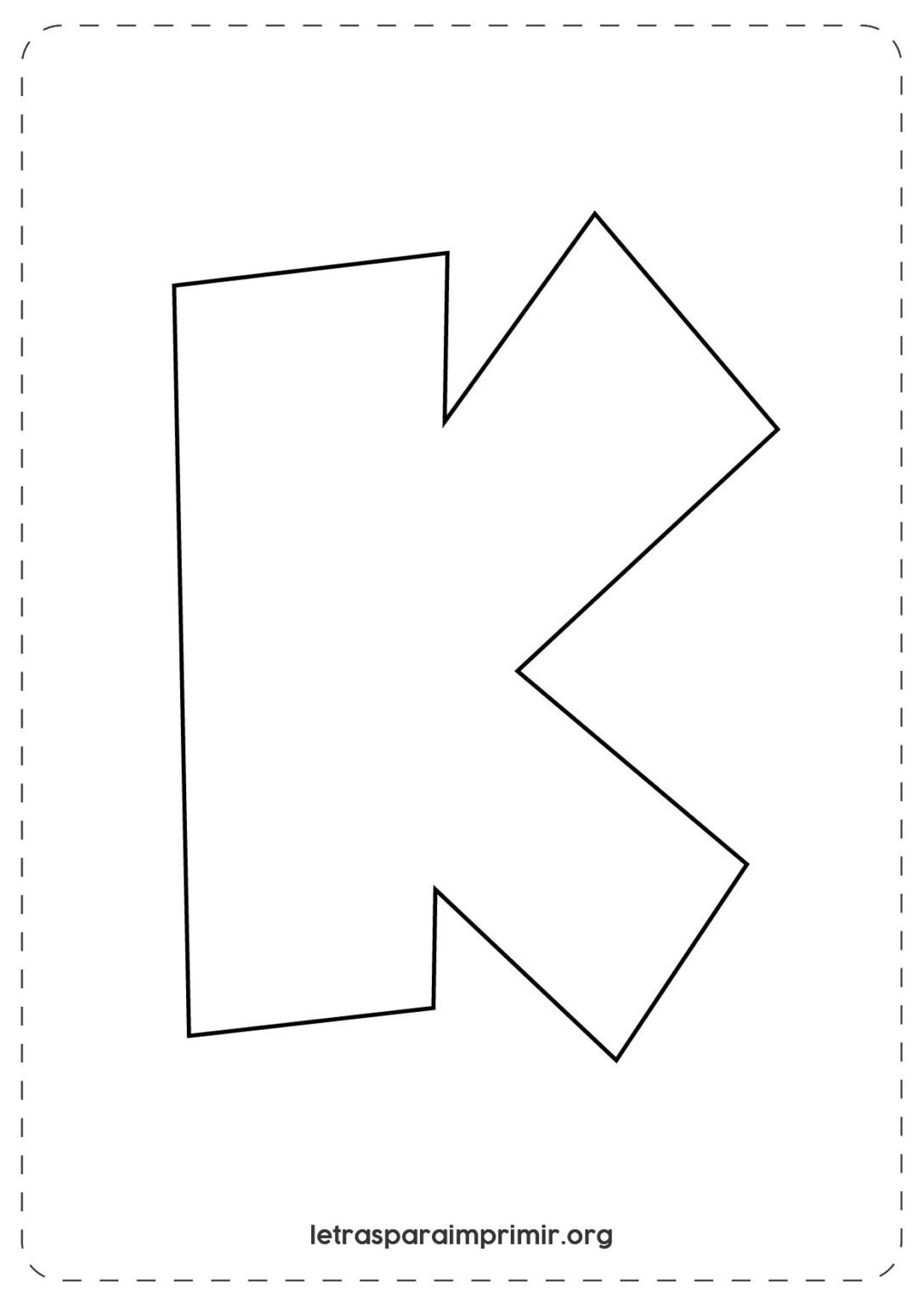 Letra k para colorear - Letras para imprimir