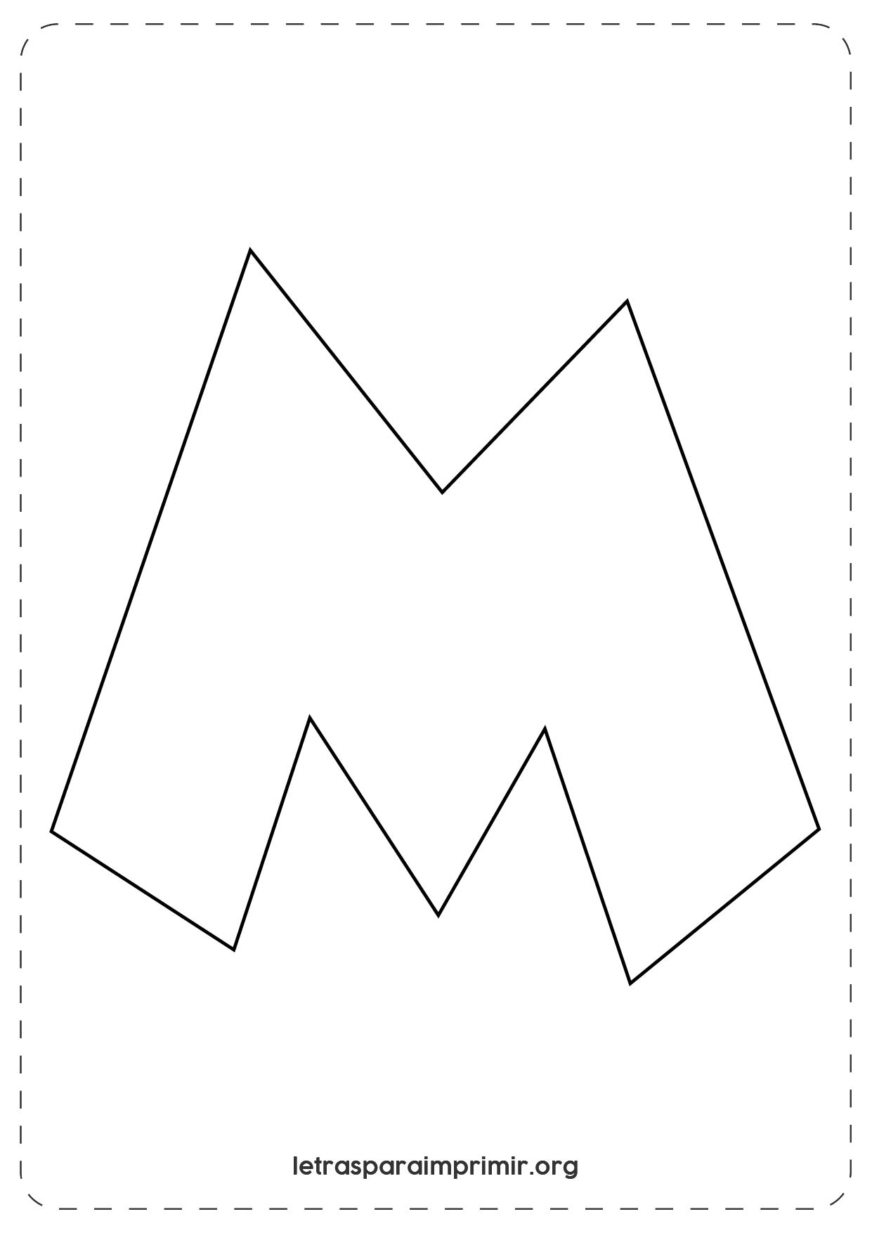 Letra m para colorear - Letras para imprimir