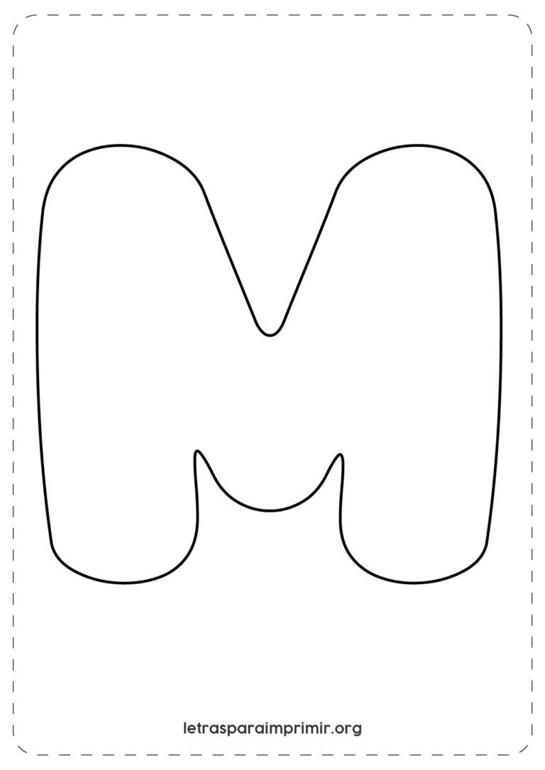 Letra m para colorear - Letras para imprimir