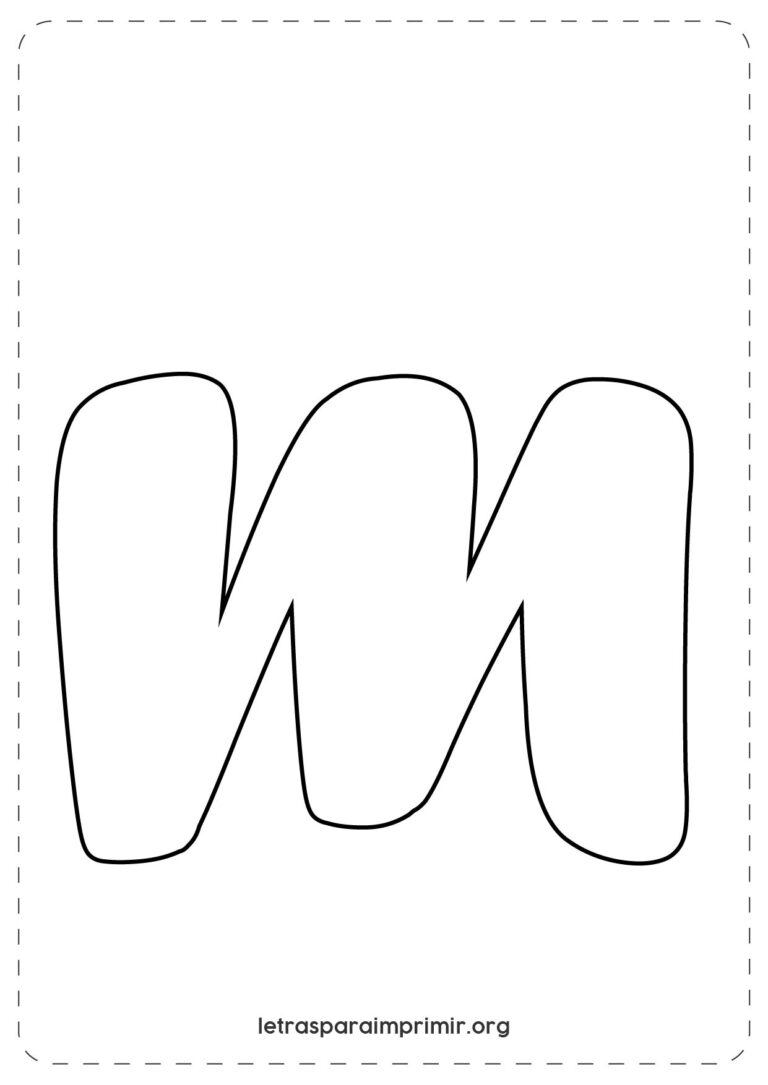 Letra m para colorear - Letras para imprimir