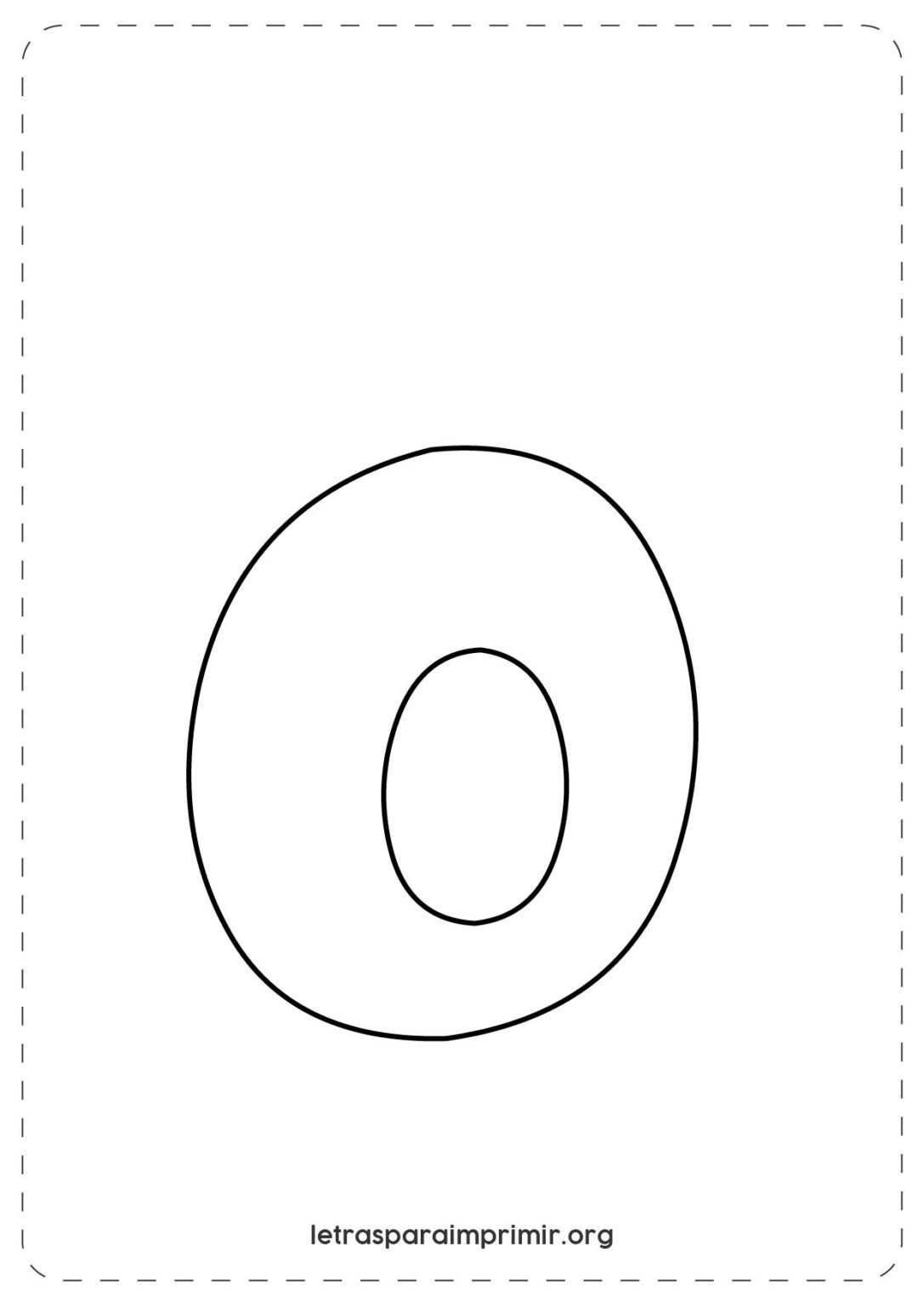 Letra o para colorear - Letras para imprimir