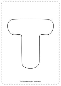 Letra t para colorear - Letras para imprimir