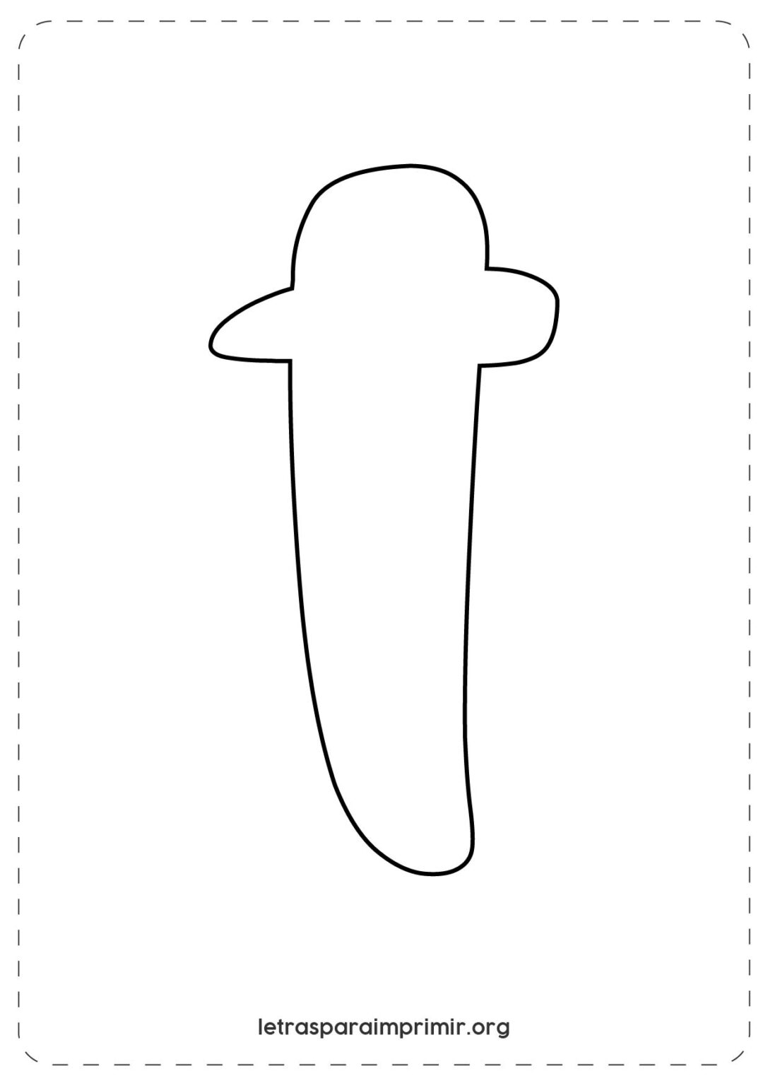 Letra t para colorear - Letras para imprimir