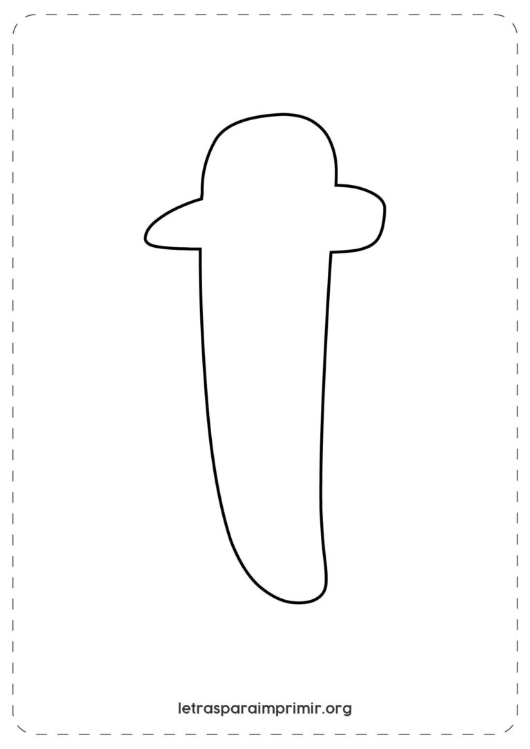 Letra t para colorear - Letras para imprimir